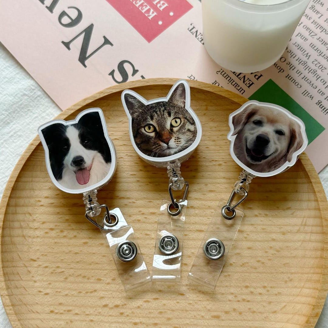 Custom Pet Portrait Badges, Custom Photo Badges, Personalized Fun ...