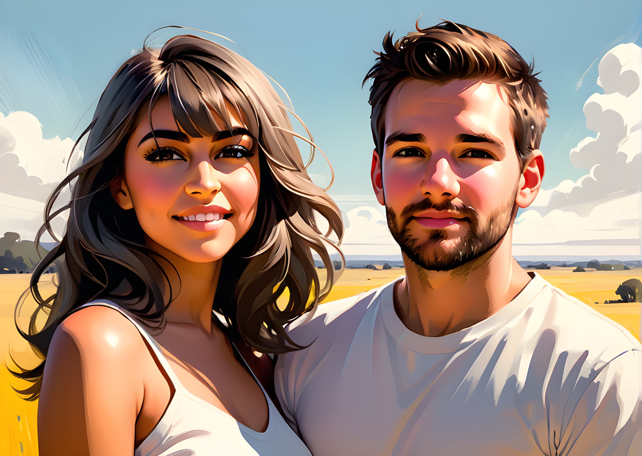 Custom Couple Portrait Drawing From Photo - Etsy