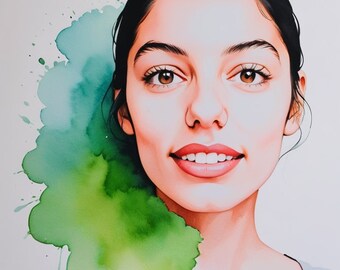 Watercolor Portrait Drawing, Hand Drawn, Convert Photo to Drawing ...
