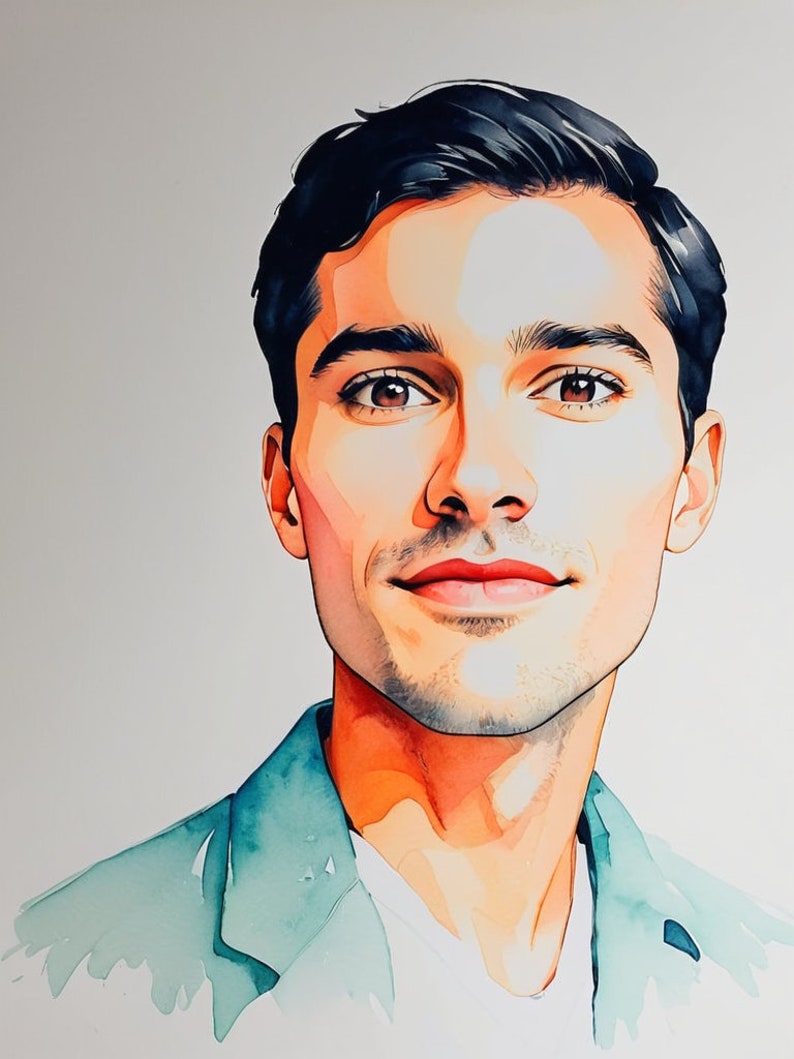 Watercolor Portrait Drawing, Hand Drawn, Convert Photo to Drawing ...