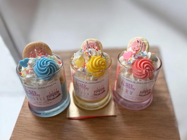 Birthday Cake Scented Soy Candle | Personalized Gift, 12 Oz - Etsy