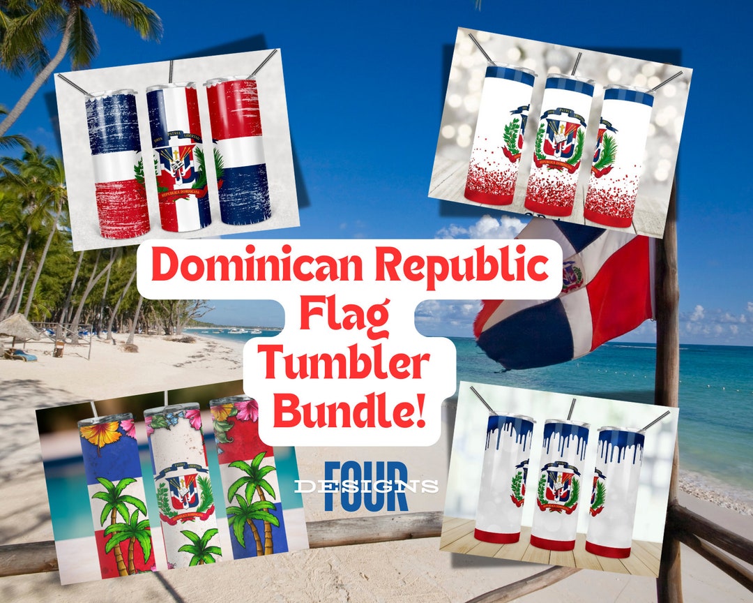 Dominican Republic Tumbler Wrap - 20oz Skinny Sublimation Design ...