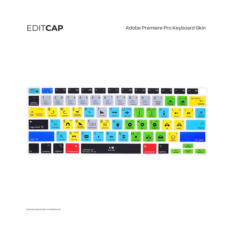 Editcap Premiere Pro Keyboard Shortcut Skins for MacBook Air 13 2020 ...
