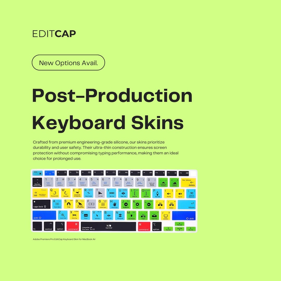 Editcap Premiere Pro Keyboard Shortcut Skins for MacBook Air 13 2020 ...