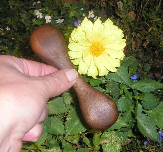 Baby Rattle hand Carved Walnut Wood | Etsy