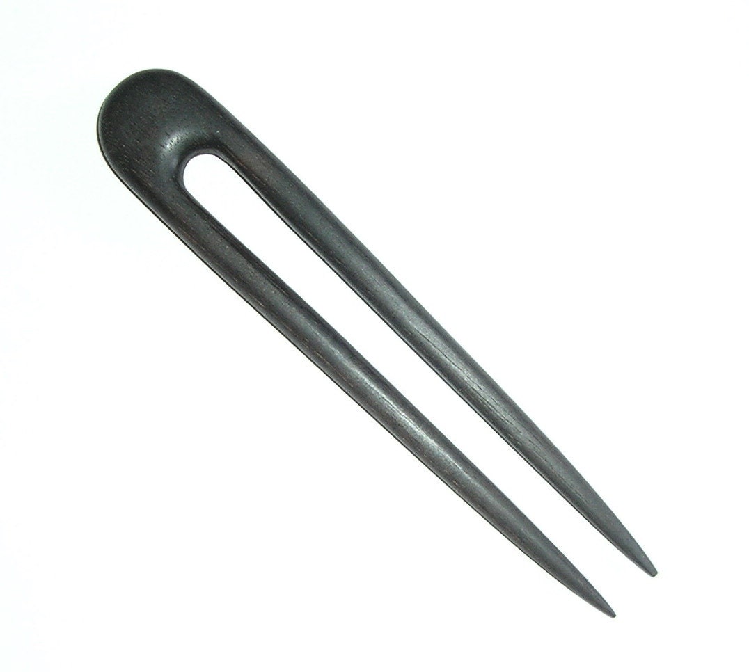Round Top Hair Fork ebonised Walnut - Etsy