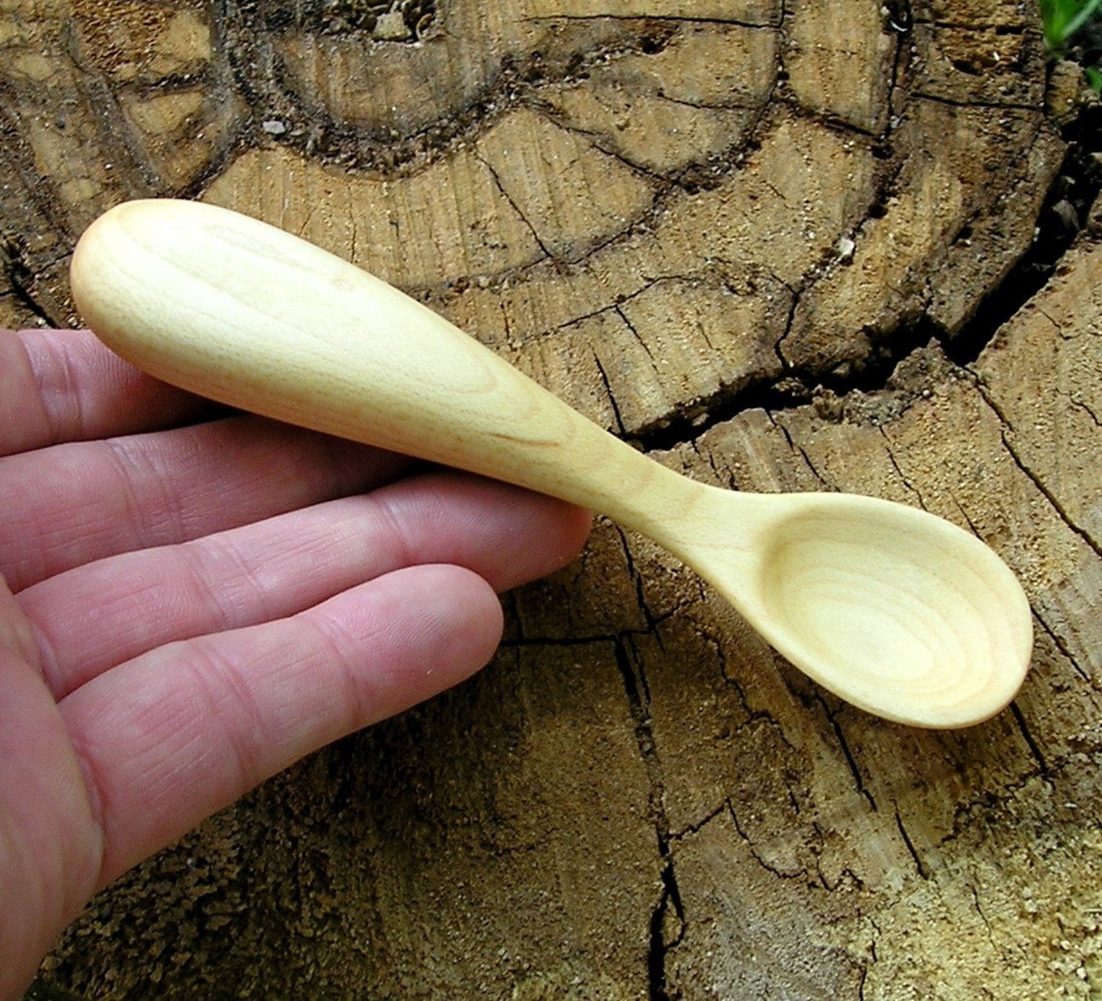 Baby Spoon With Chunky Grip Handle hand Carved Maple - Etsy
