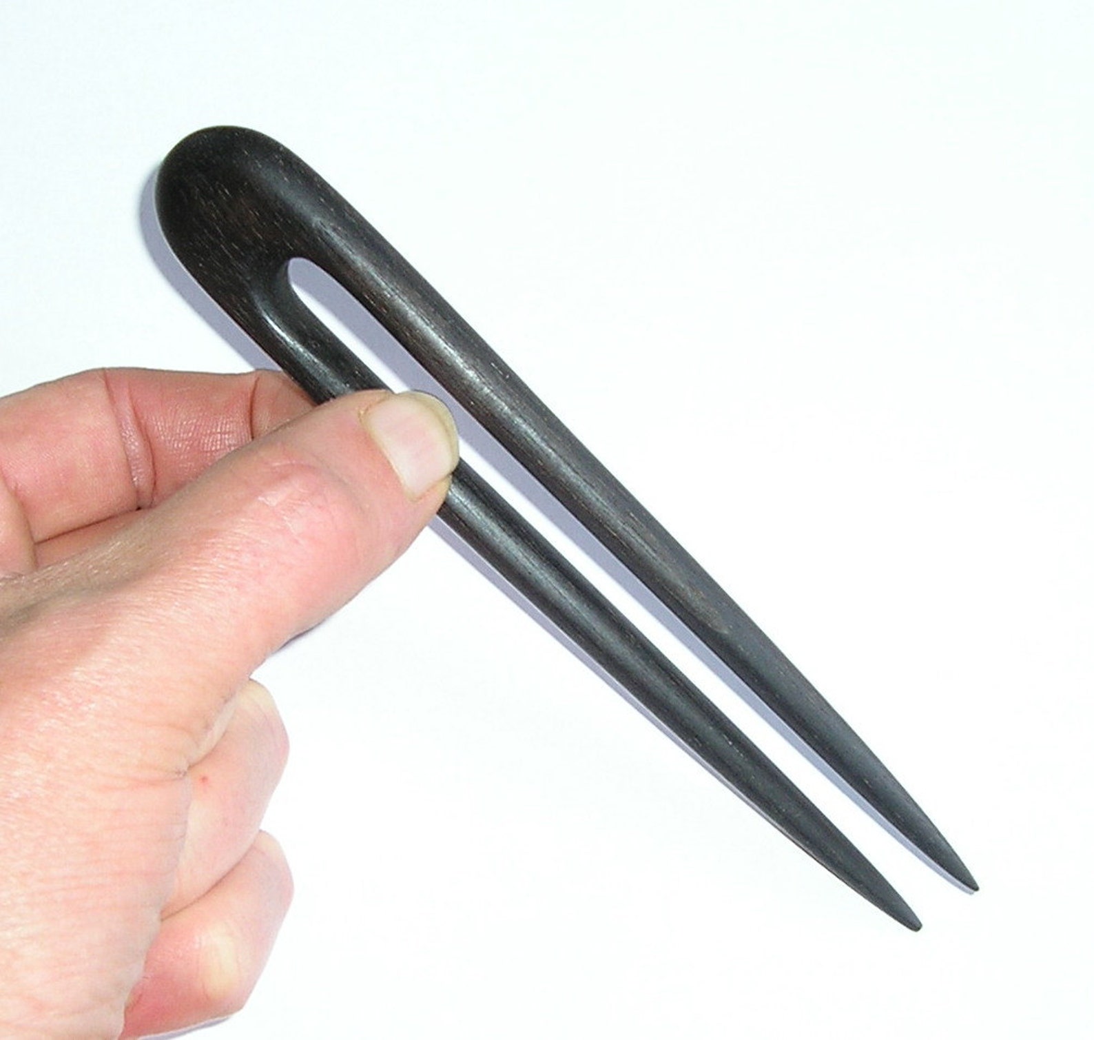 Round Top Hair Fork ebonised Walnut - Etsy