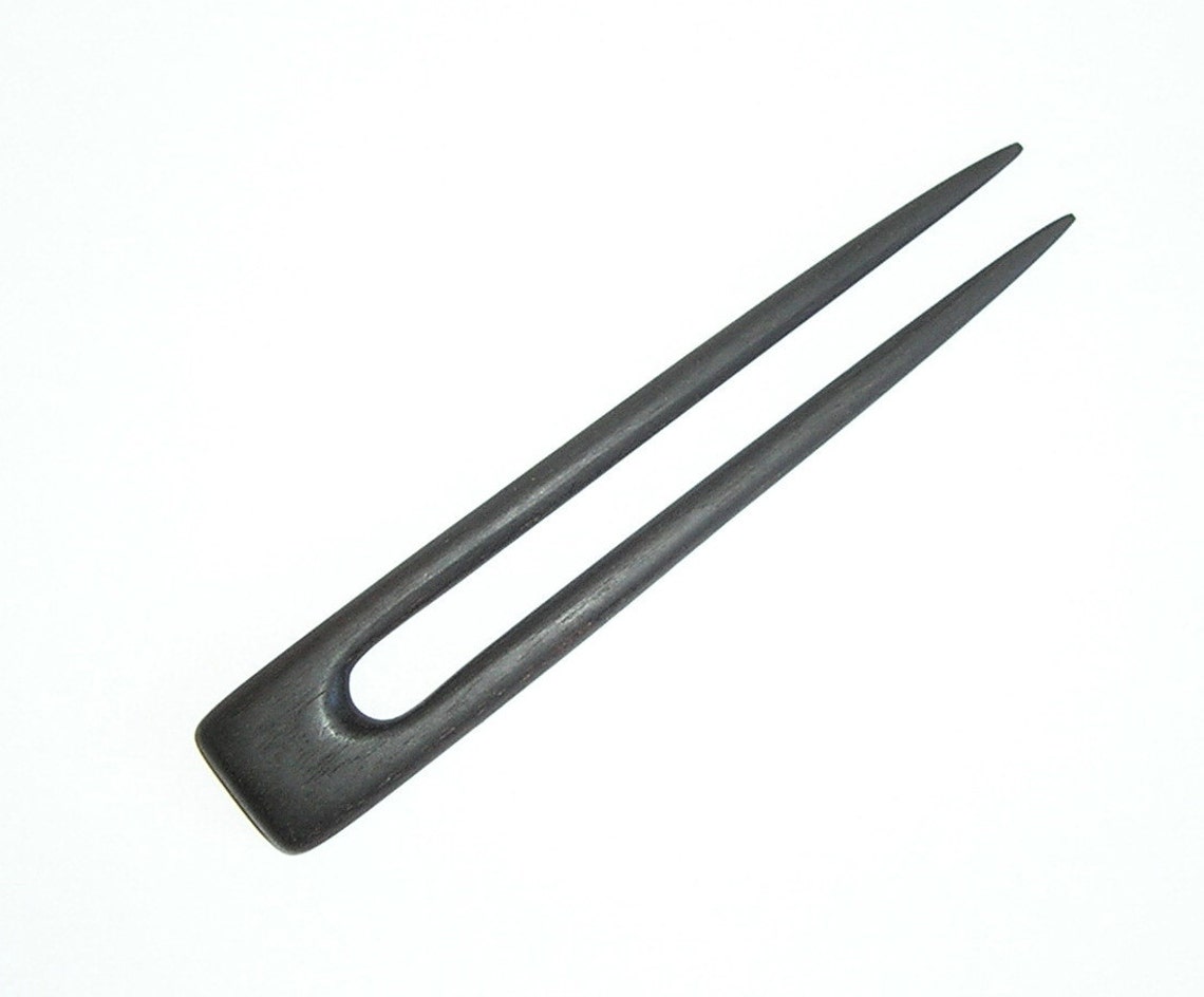 Square Top Hair Fork ebonized Walnut - Etsy Canada