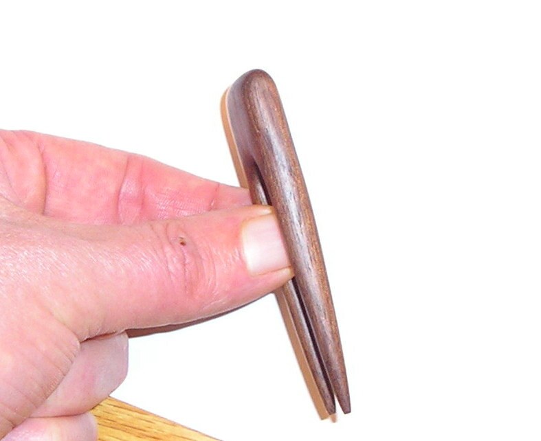 Stubby Square Top Walnut Hair Fork - Etsy