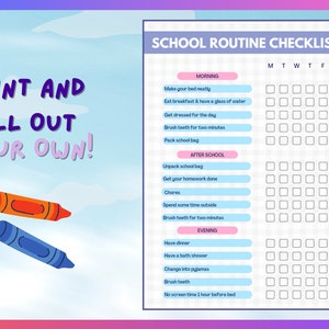 Daily Routine & Homework Organization Bundle, Daily Responsibilities ...