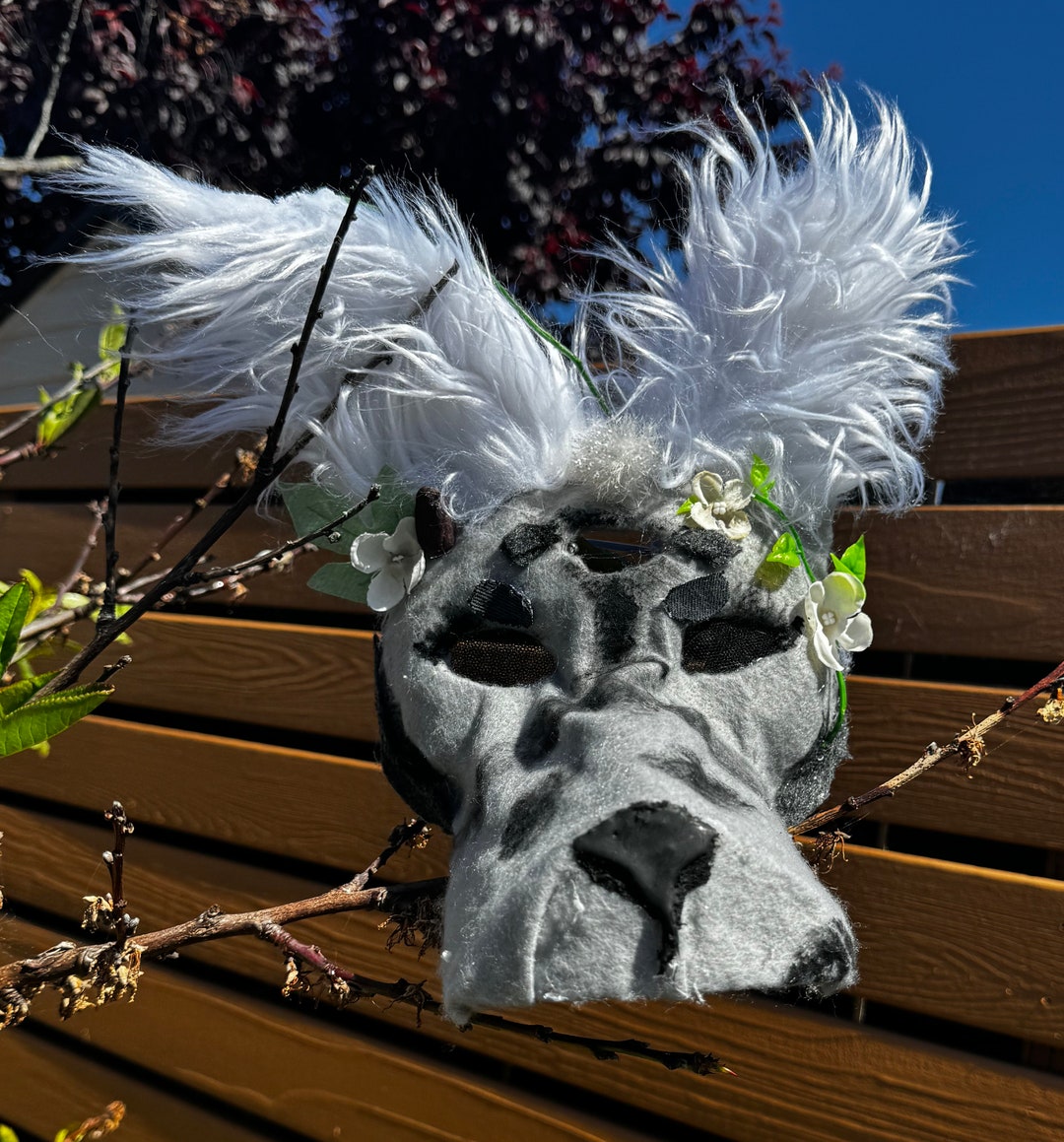 The Lava Rock Wolf Mask - Etsy