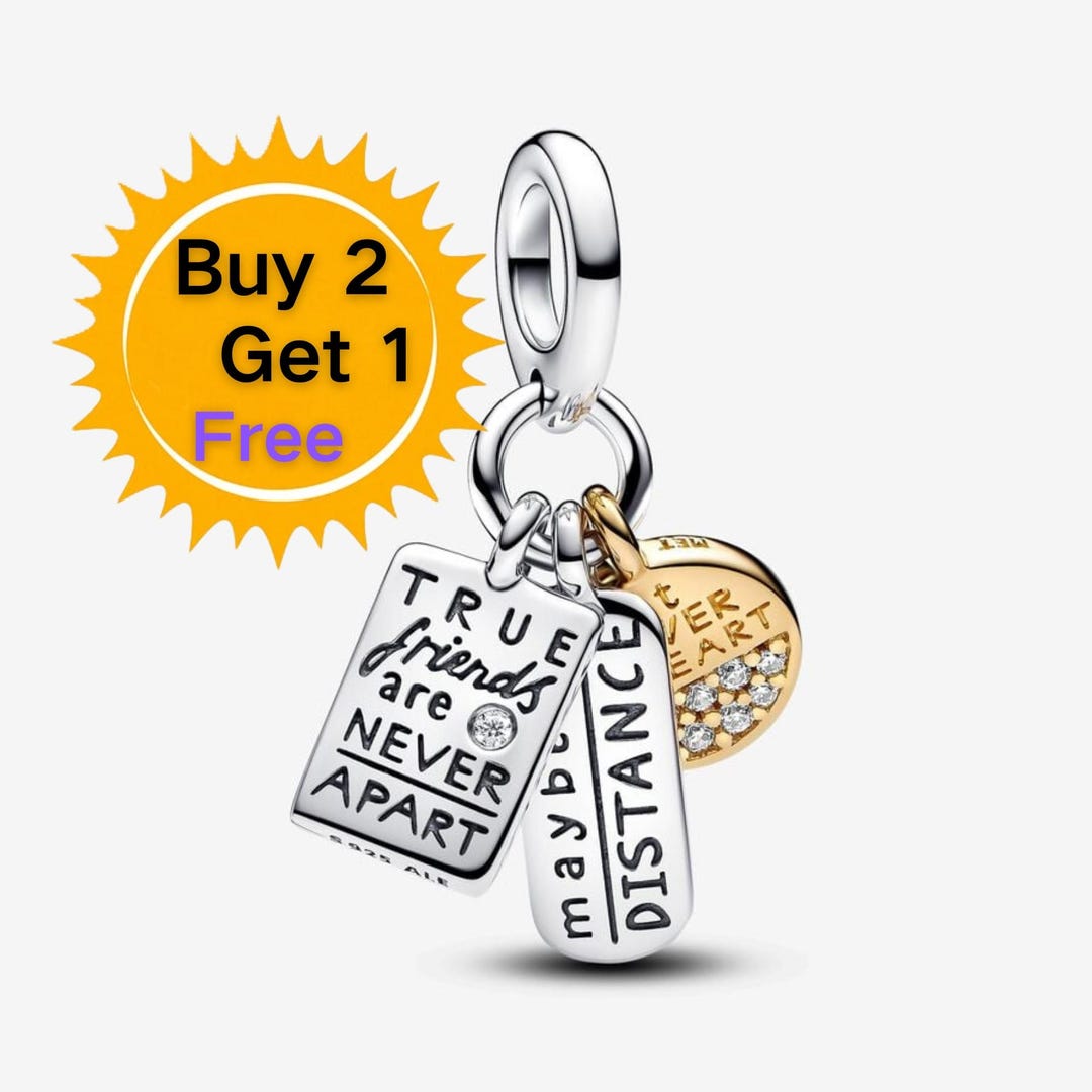 2024 New Friendship Triple Dangle Charm,minimalist Charm,charms for ...