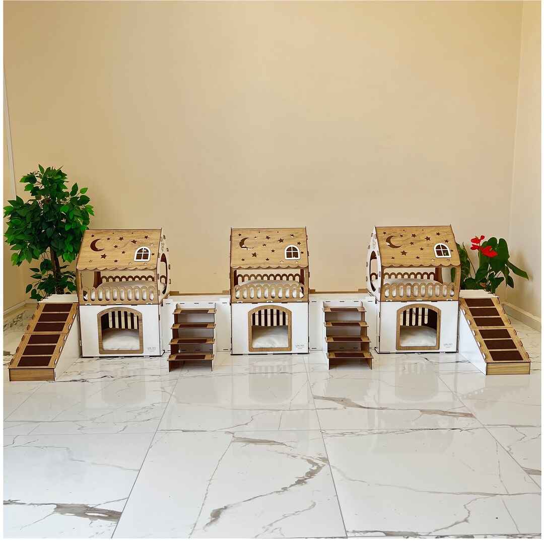 Multiple Bunny House, Indoor Rabbit House, Personalized Rabbit House ...