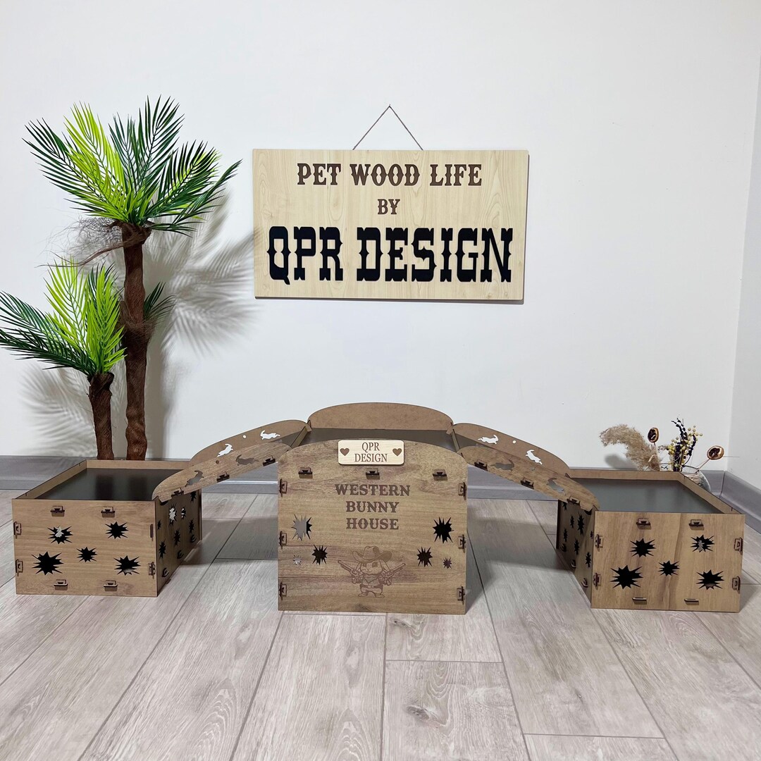 WESTERN Rabbit Hiding and Playground, Rabbit Tunnel, Bunny Villa, Big ...