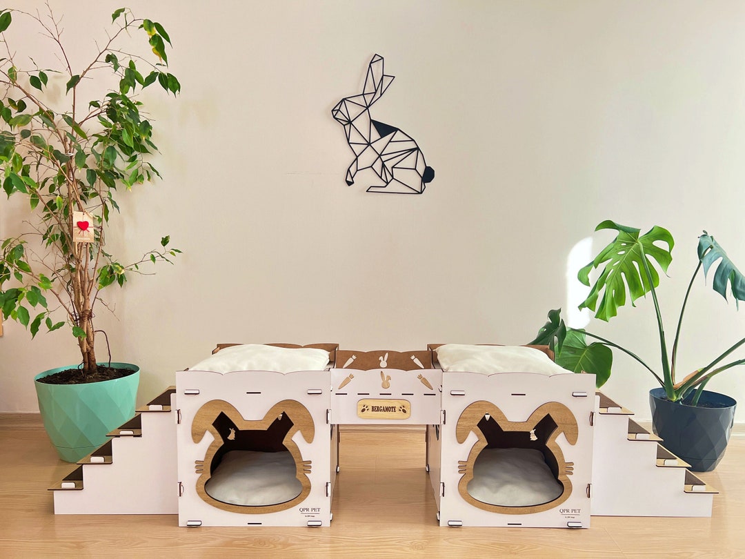Modern Rabbit Castle, Two Storey Rabbit Villas, Modern Rabbit Furniture ...