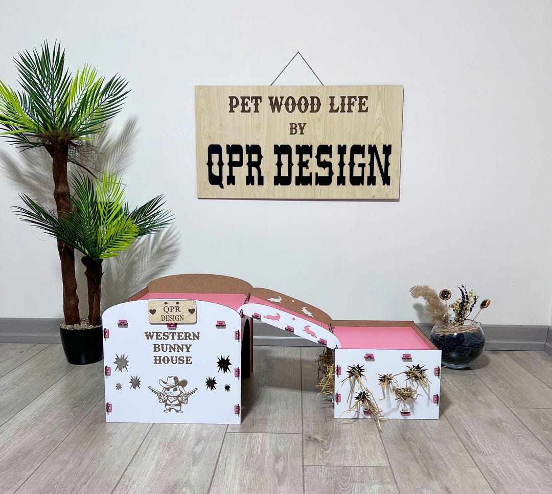 WESTERN Rabbit Hiding and Playground, Rabbit Tunnel, Bunny Villa, Big ...