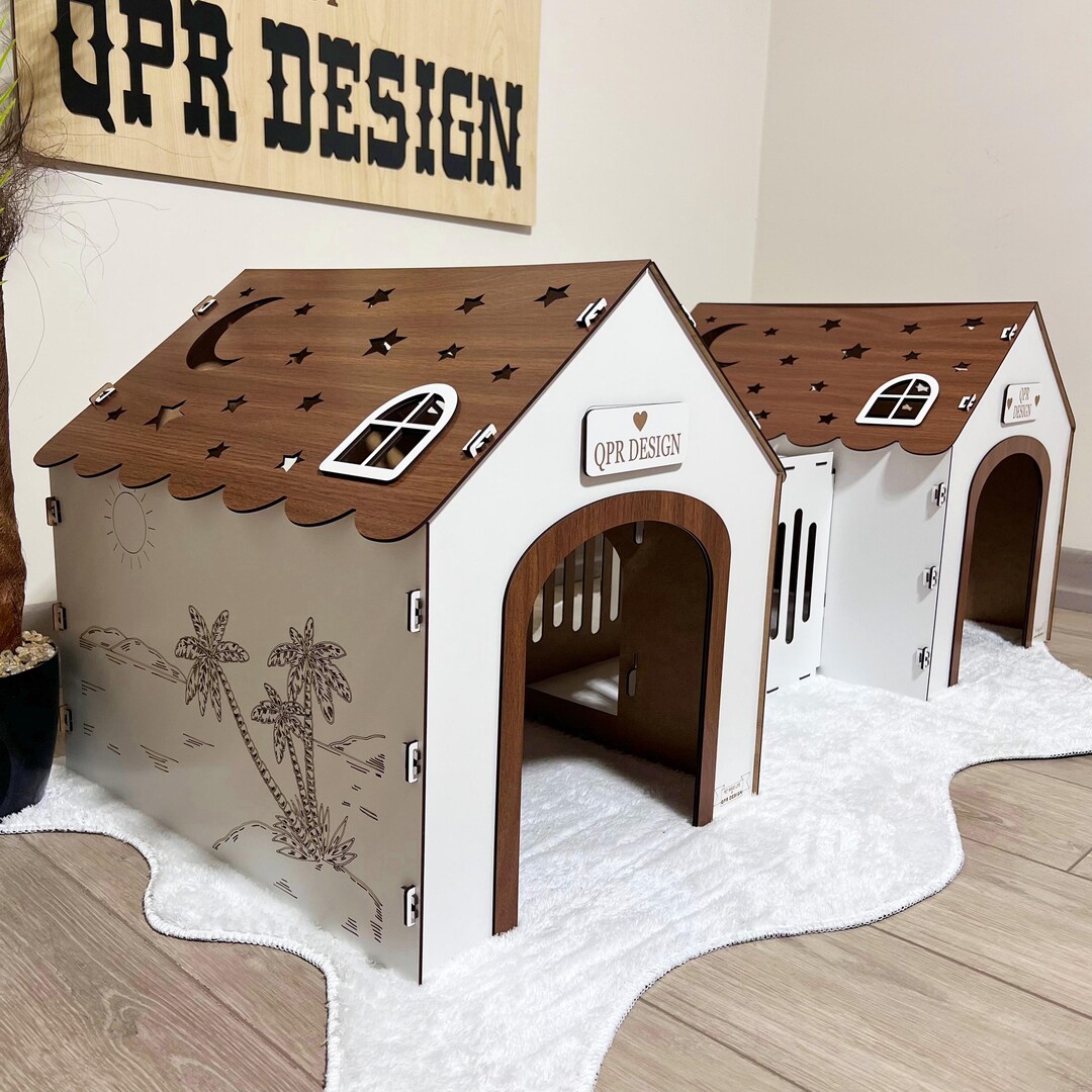 Connected Twin Bunny House, Two Cabins + Tunnel for Bonded Rabbits ...