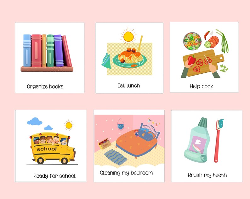 Editable Kids Daily Routine Cards | Daily Visual Schedule | Chore Chart ...