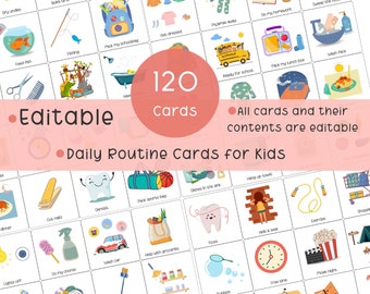Editable Kids Chore Chart, Daily Checklist, Daily Routine, Homeschool ...