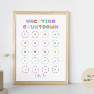 Kids Vacation Countdown | Kids Countdown Holiday Trip | Vacation Kids ...