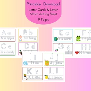 Letter Tracing Cards, Preschool Activity, Homeschool Printable ...