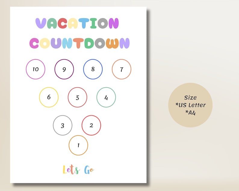 Kids Vacation Countdown | Kids Countdown Holiday Trip | Vacation Kids ...