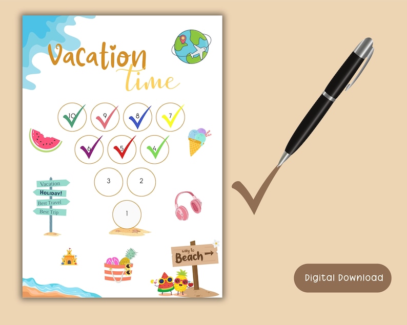 Kids Vacation Countdown | Kids Countdown Holiday Trip | Vacation Kids ...
