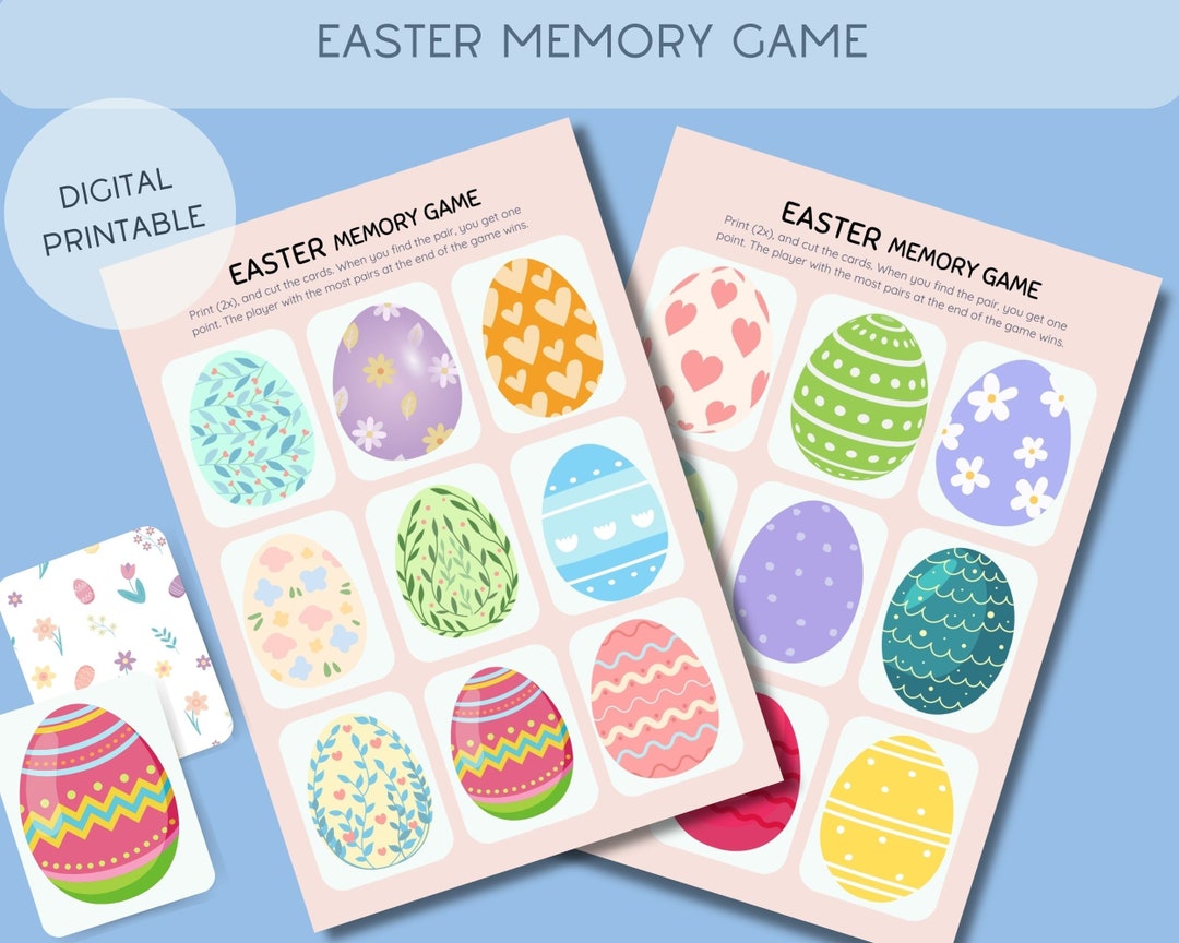 Easter Memory Game - Easter Matching Game - Printable Easter Matching ...