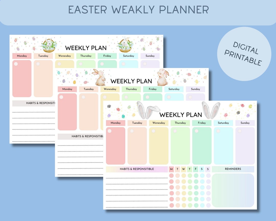 Kids Weekly Planner, Kids Daily Planner, Homeschool Planner, Kids ...