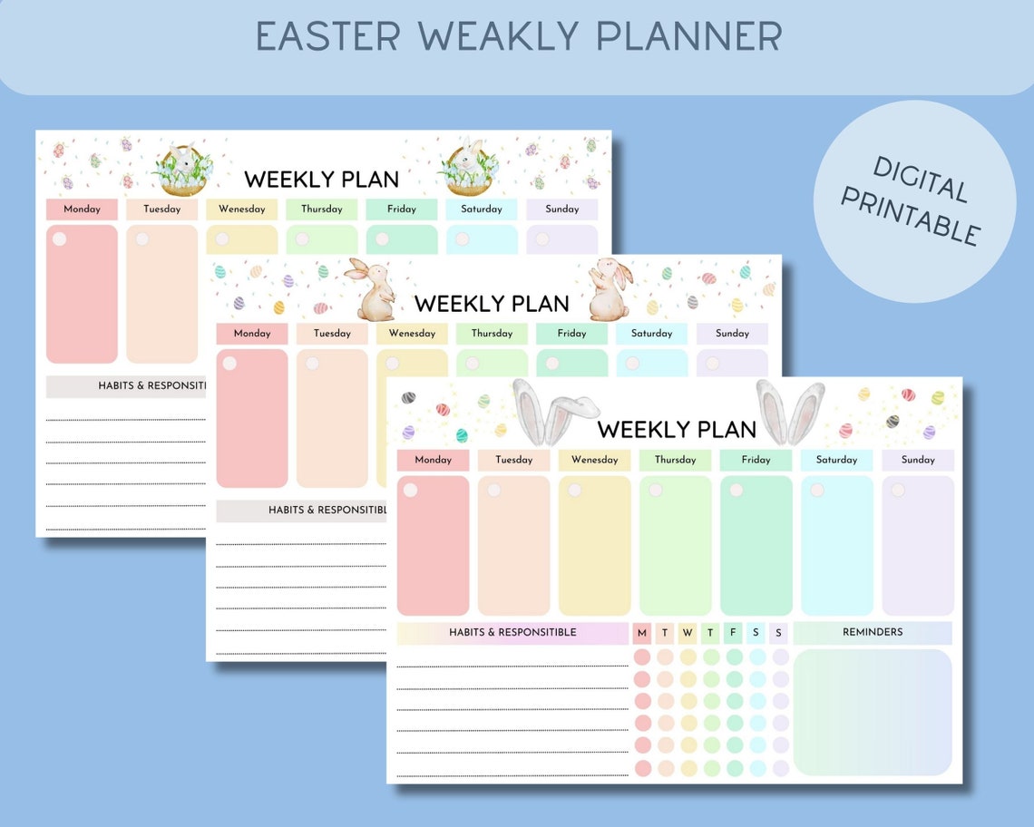 Kids Weekly Planner, Kids Daily Planner, Homeschool Planner, Kids ...