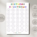 Birthday Countdown Printable Template, Kids Bday Countdown, Rainbow ...