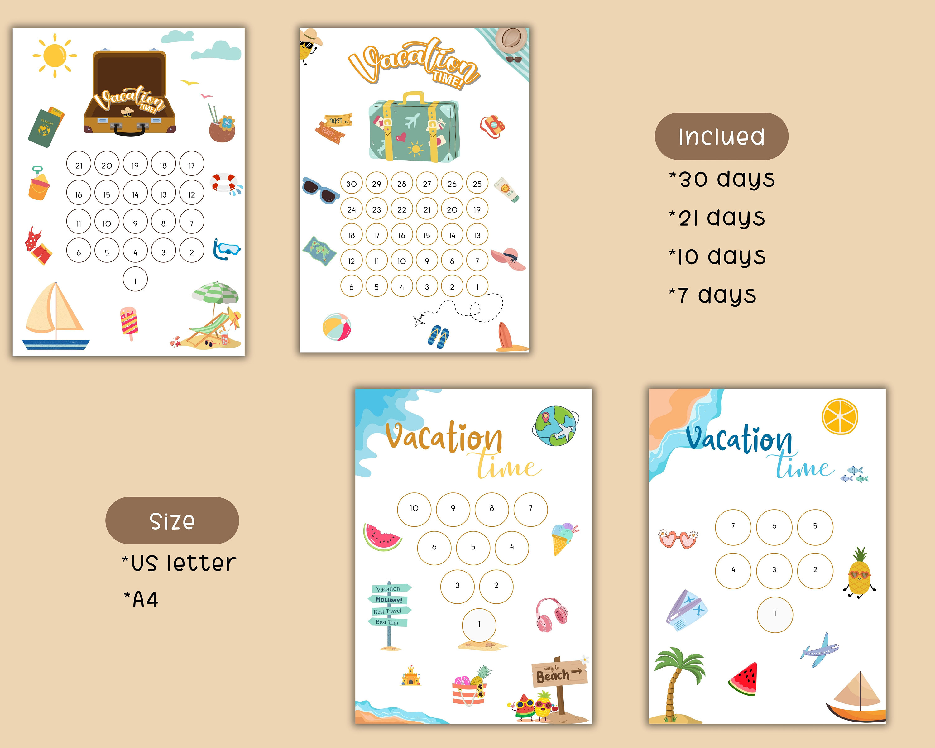 Kids Vacation Countdown | Kids Countdown Holiday Trip | Vacation Kids ...