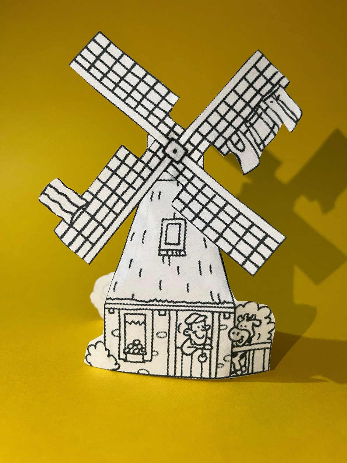 Paper Houses, Castle, Windmill Printable Colouring and Craft for Kids ...