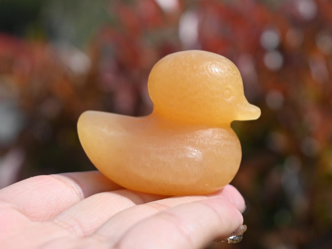 1.6'' Natural Geodes Stone Duck,crystal Duck Carved,quartz Crystal,home ...