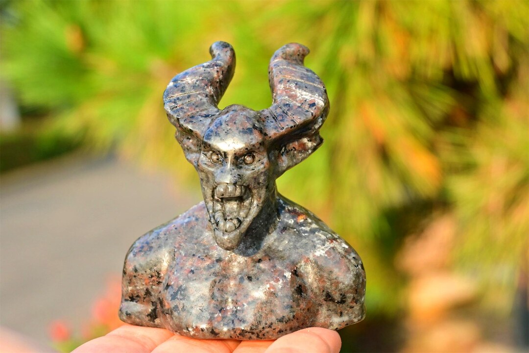 3.2'' Natural Yooperlite Demon,crystal Demon Carved,quartz Crystal,home ...