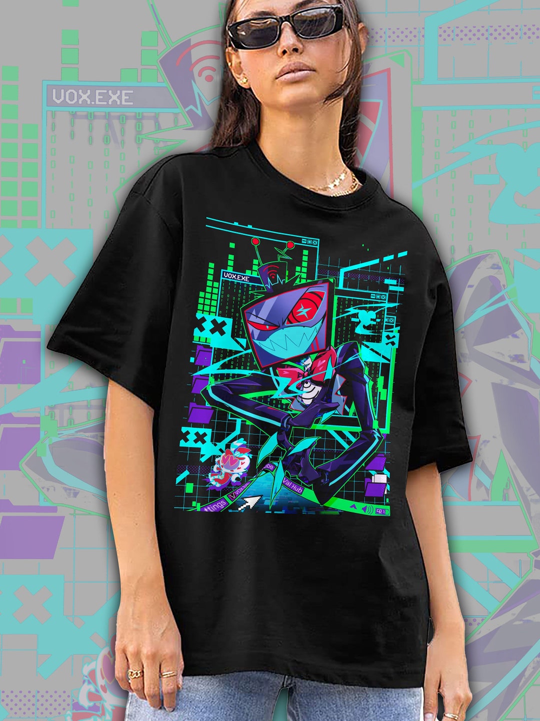 Funny Vox Helluva Boss Shirt, Hazbin Hotel Vox Character Classic Shirt ...