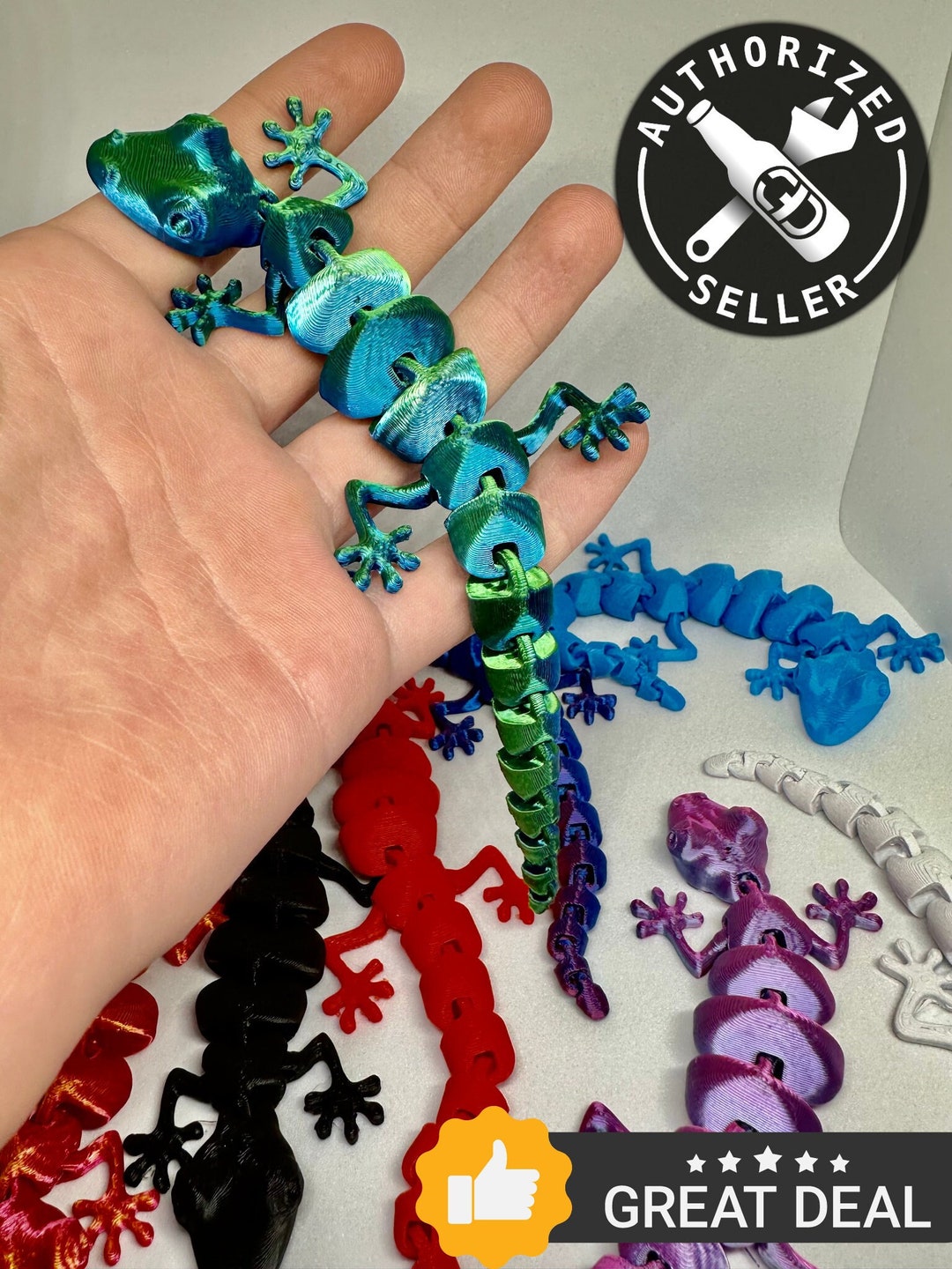 Flexible Toy Lizard - Etsy
