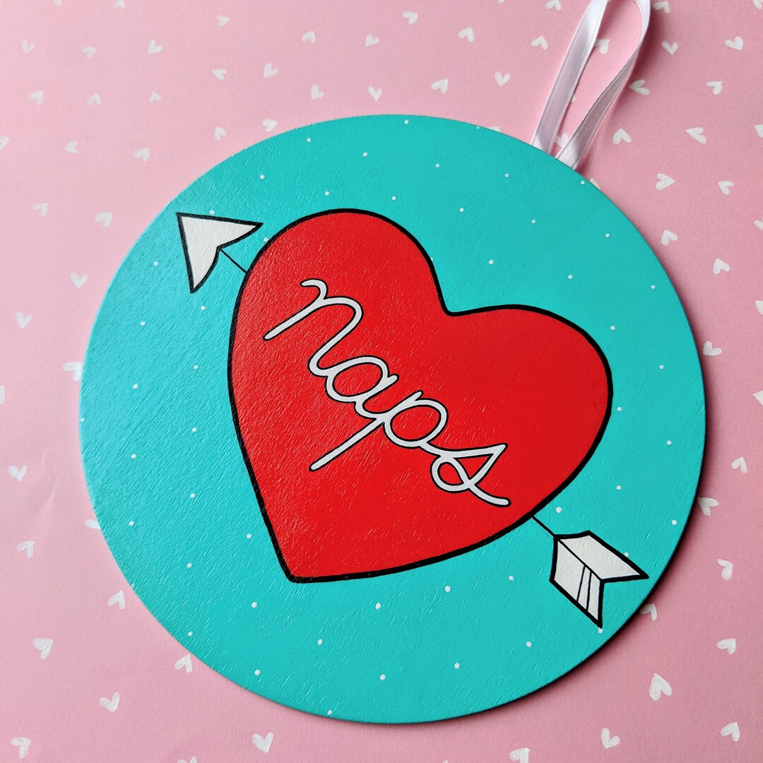 I Love Naps Original Round Wood Acrylic Painting - Etsy