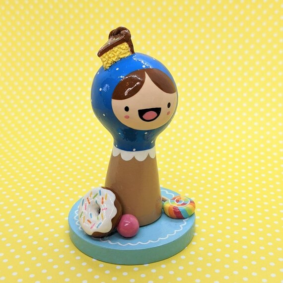 Birthday Celebration Girl Figurine Collectible Miniature - Etsy