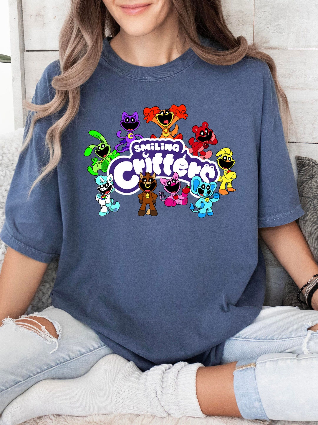 Poppy Playtime Shirt Catnap Meme Smiling Critters Shirts, Poppy ...