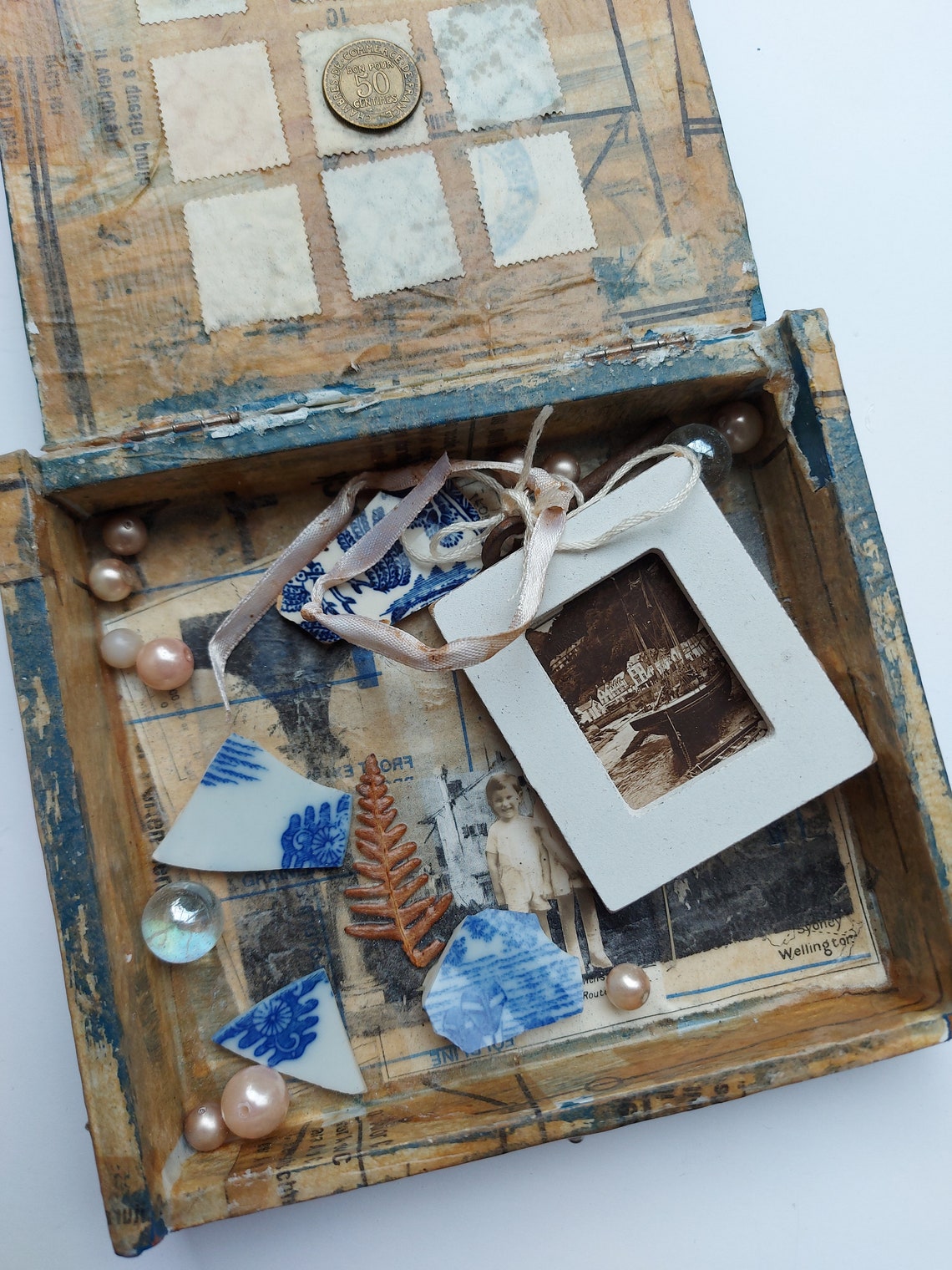 Altered Box, Collage, Assemblage, Original Collage Art Assemblage ...