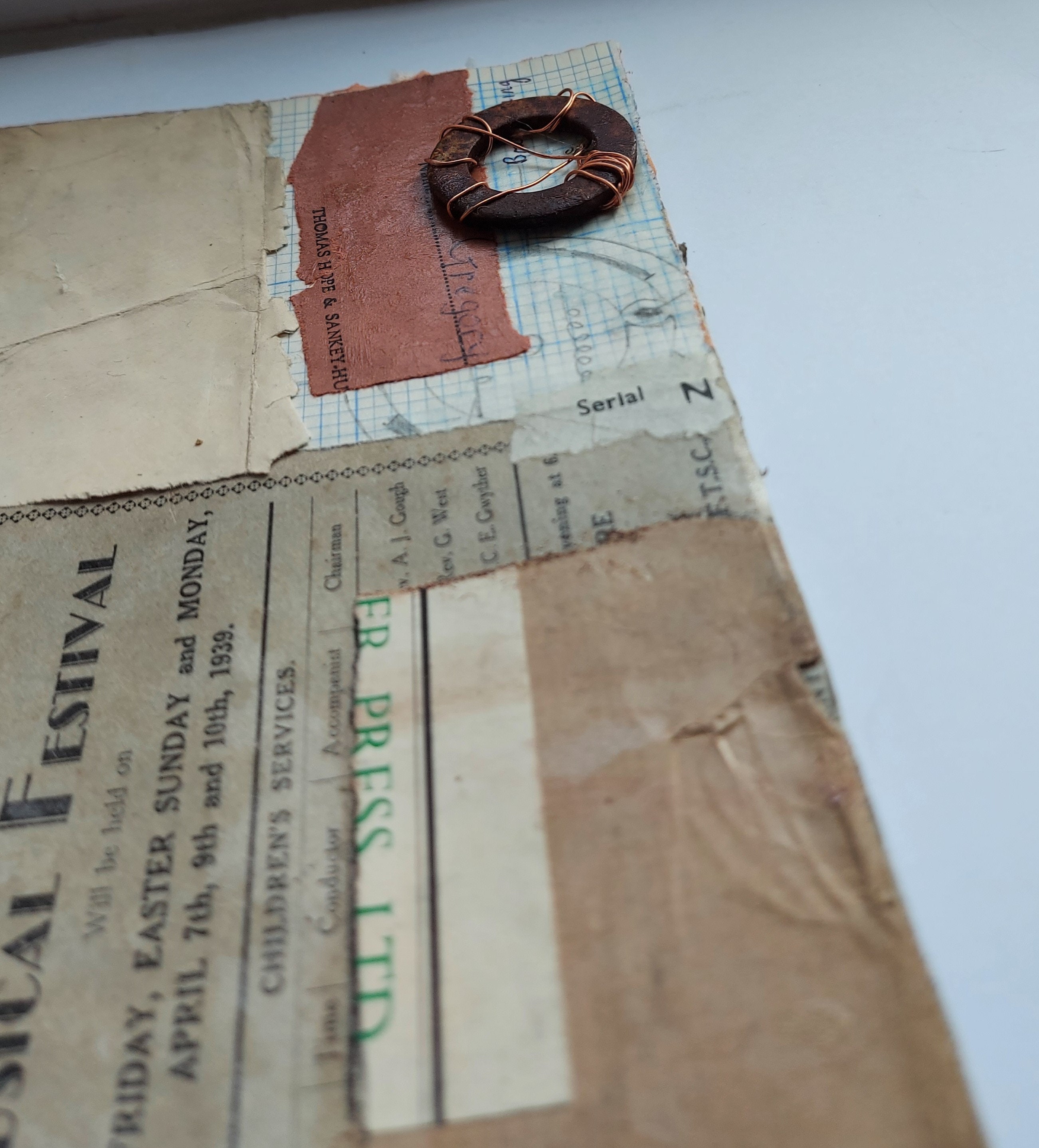 Original Handmade Collage, Vintage Papers, Retro Style, Mixed Media - Etsy