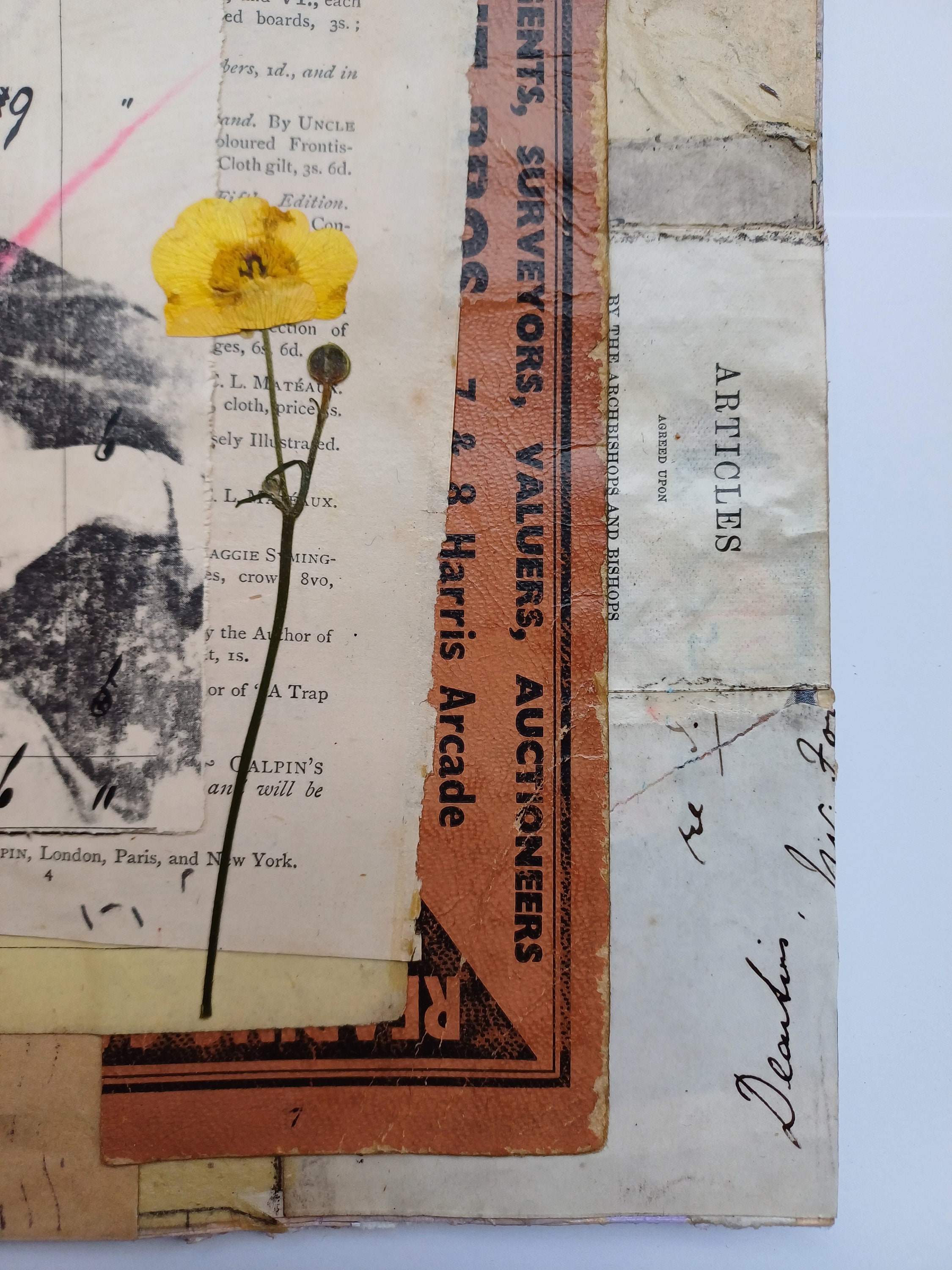 Handmade Collage Art Mixed Media Vintage Papers - Etsy