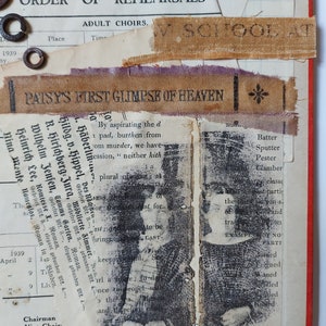 Original Handmade Collage, Vintage Papers, Vintage Book Cover, 28cm X ...