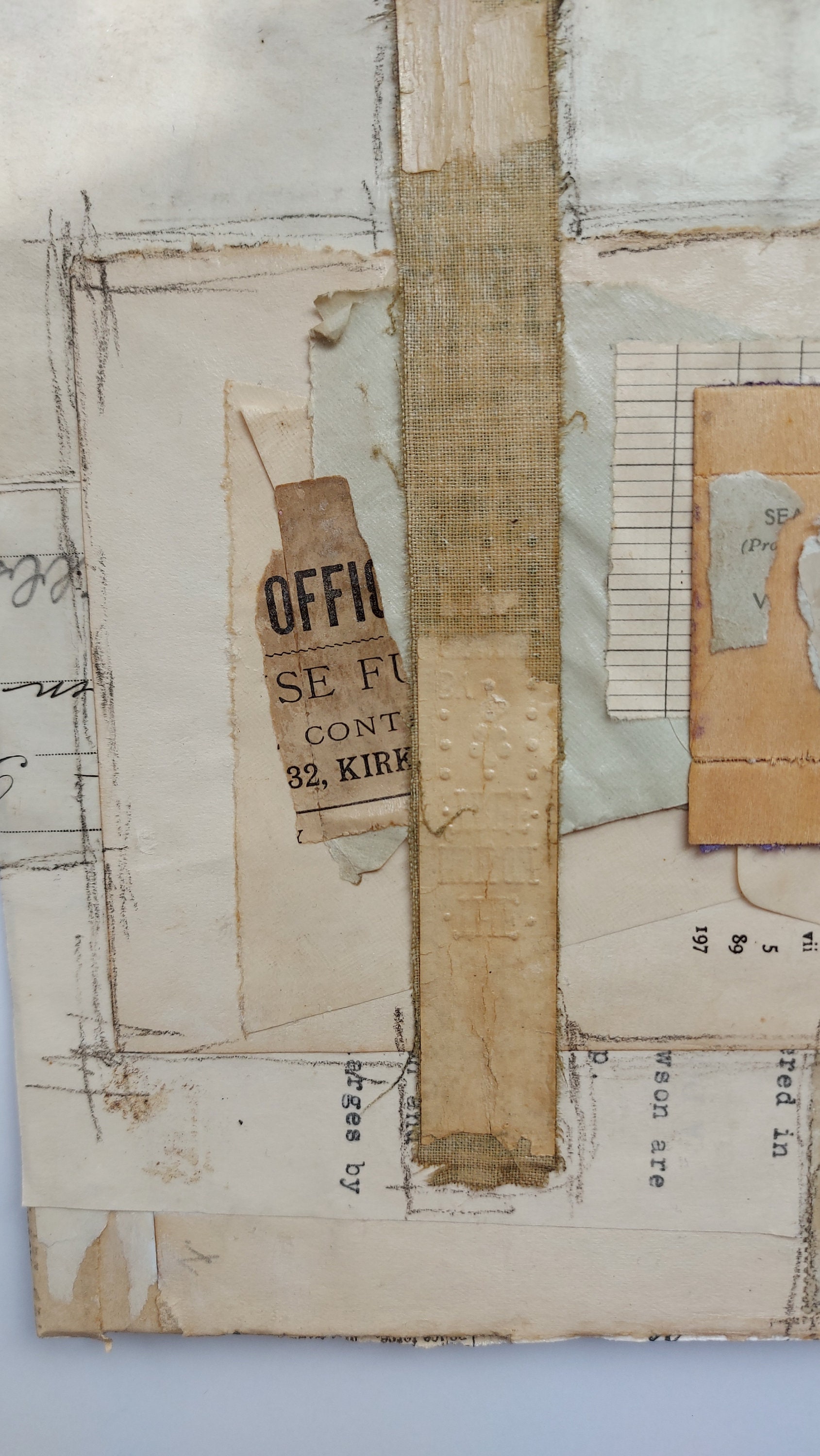 Handmade Collage, Original Collage Art, Mixed Media, Vintage Papers ...