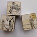 Collage Art Cubes, Collaged Wooden Blocks, Vintage Papers, Found Photos ...