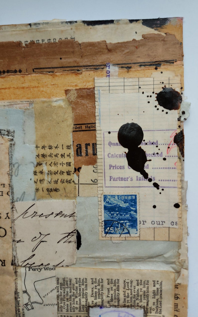 Original Handmade Collage Retro Style Mixed Media Vintage - Etsy