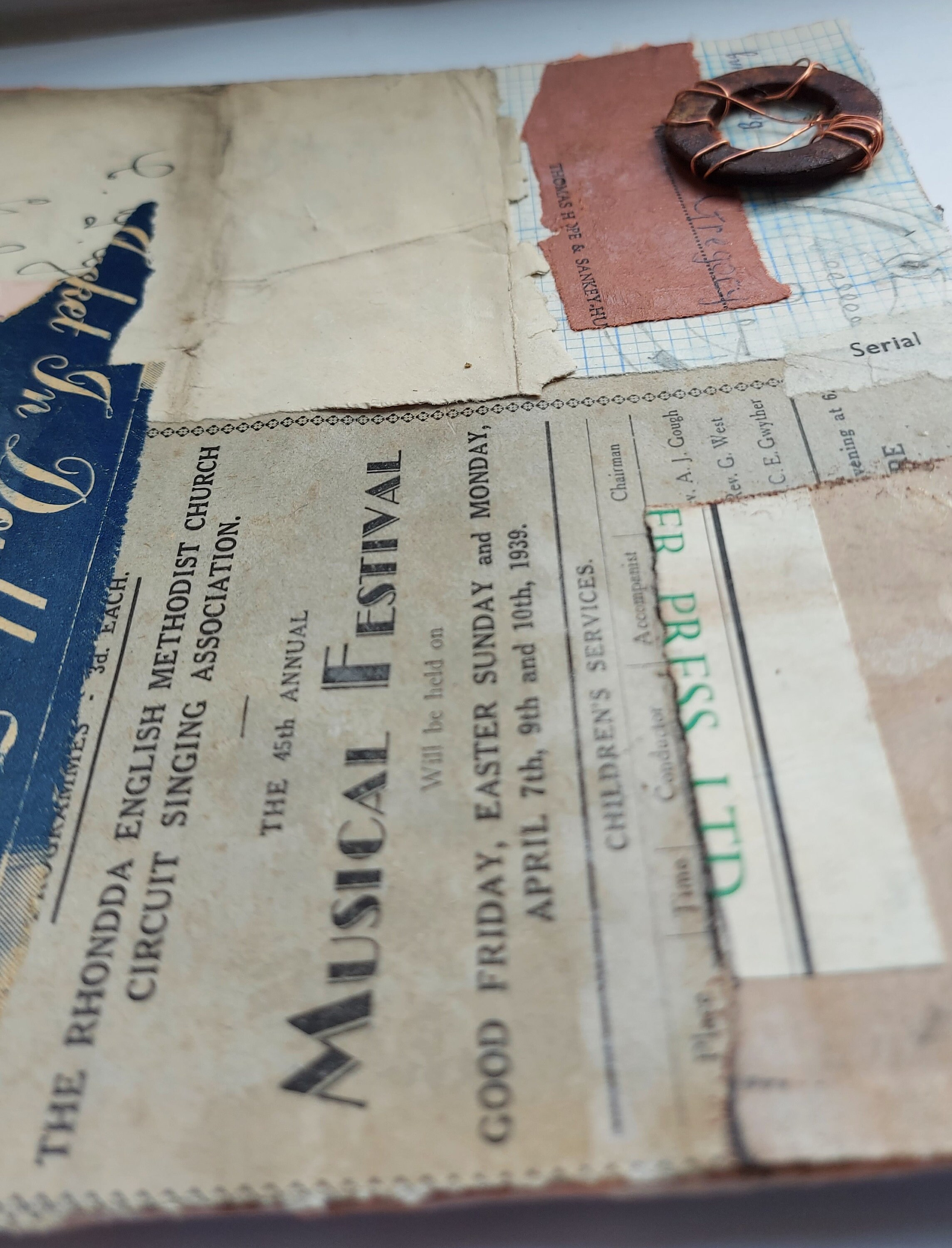 Original Handmade Collage, Vintage Papers, Retro Style, Mixed Media - Etsy