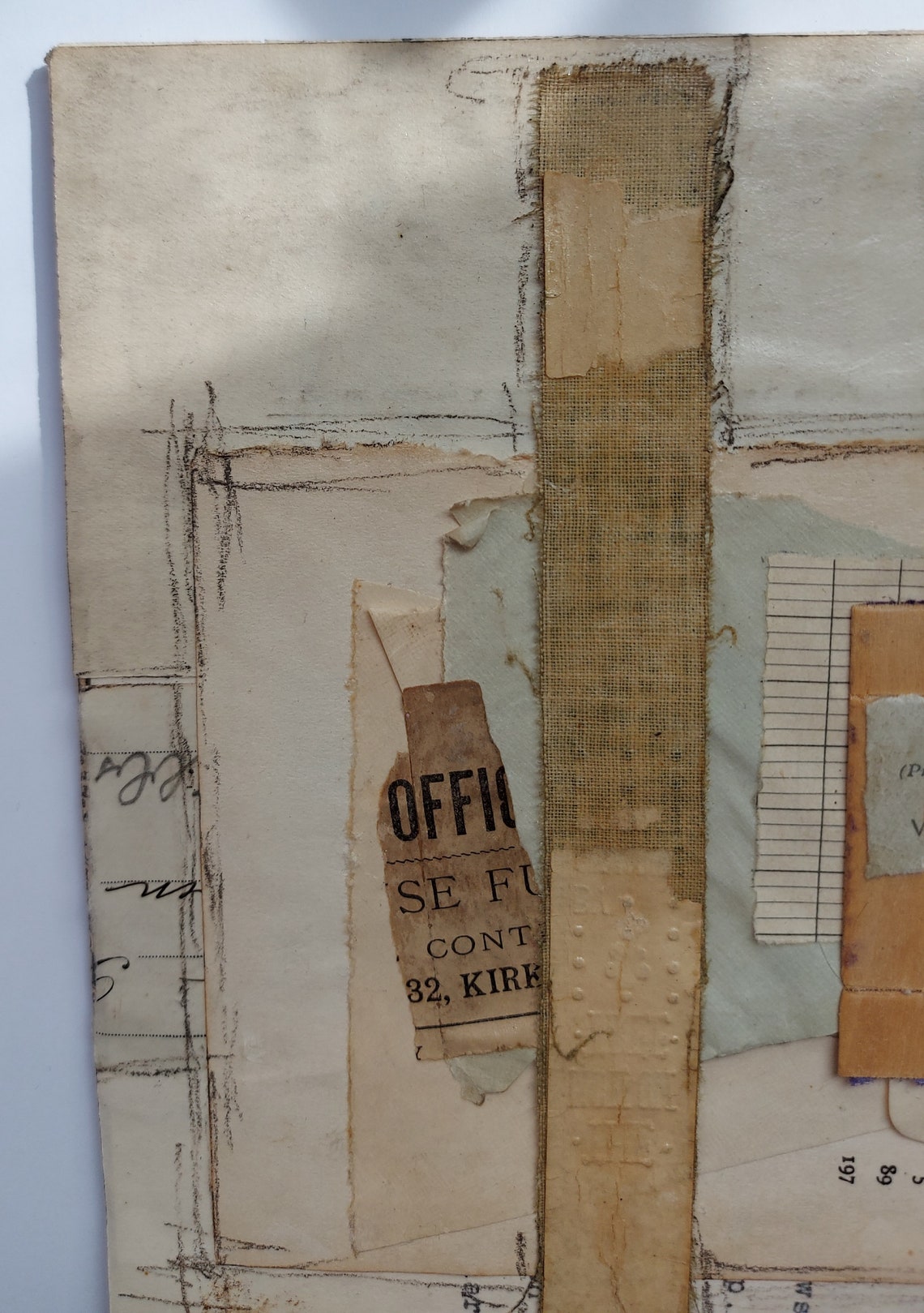 Handmade Collage, Original Collage Art, Mixed Media, Vintage Papers ...